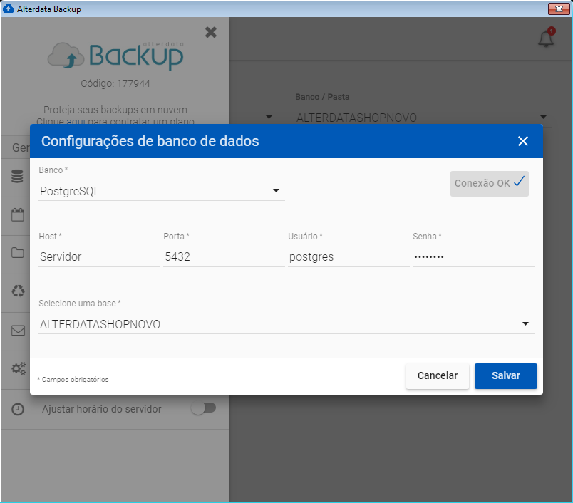 Versão 10.1.0.0 - Alterdata Backup