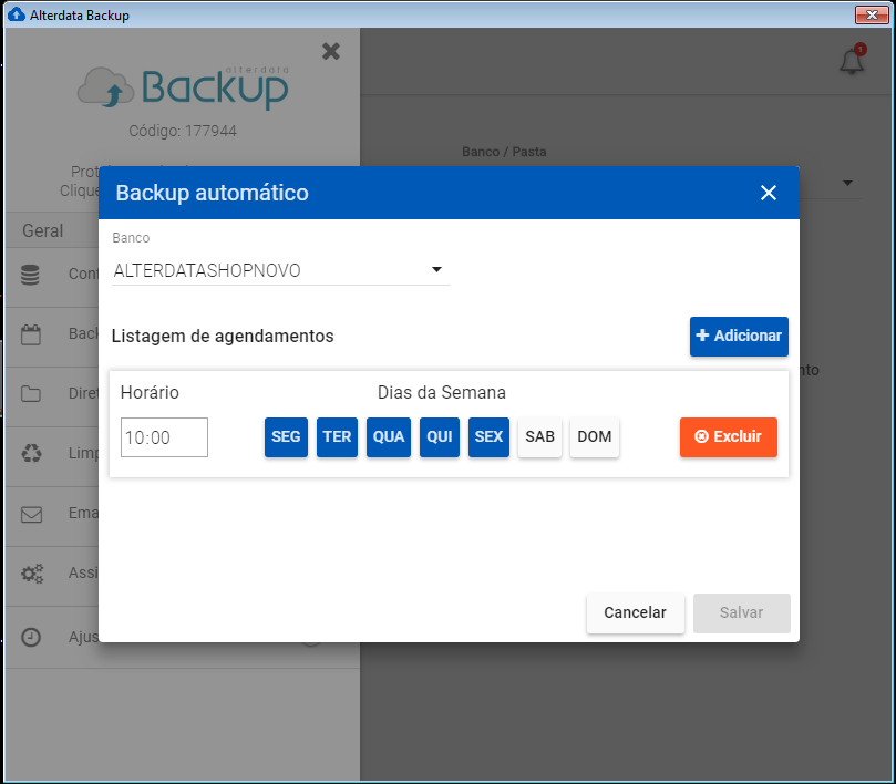 Versão 10.1.0.0 - Alterdata Backup