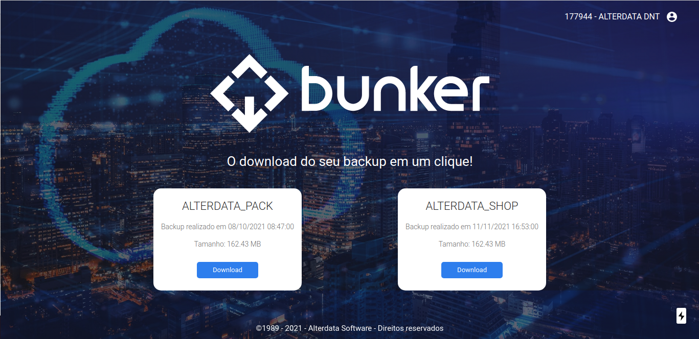 Como restaurar um backup baixado pelo Bunker? - Alterdata Backup