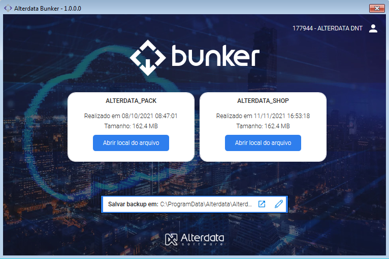 Como restaurar um backup baixado pelo Bunker? - Alterdata Backup