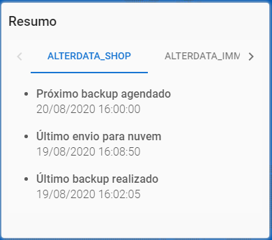 Tela inicial - Alterdata Backup