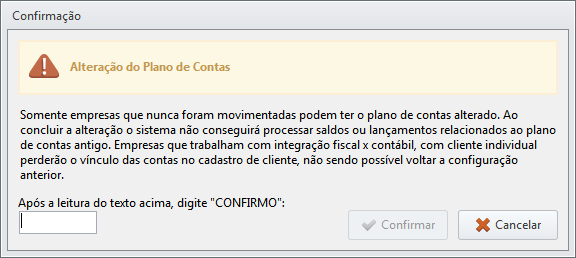 Troca de Plano de contas - Contábil - Base de Conhecimento
