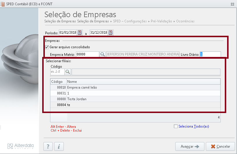 SPED ECD - Como gerar o SPED ECD consolidado - Contábil - Base de ...