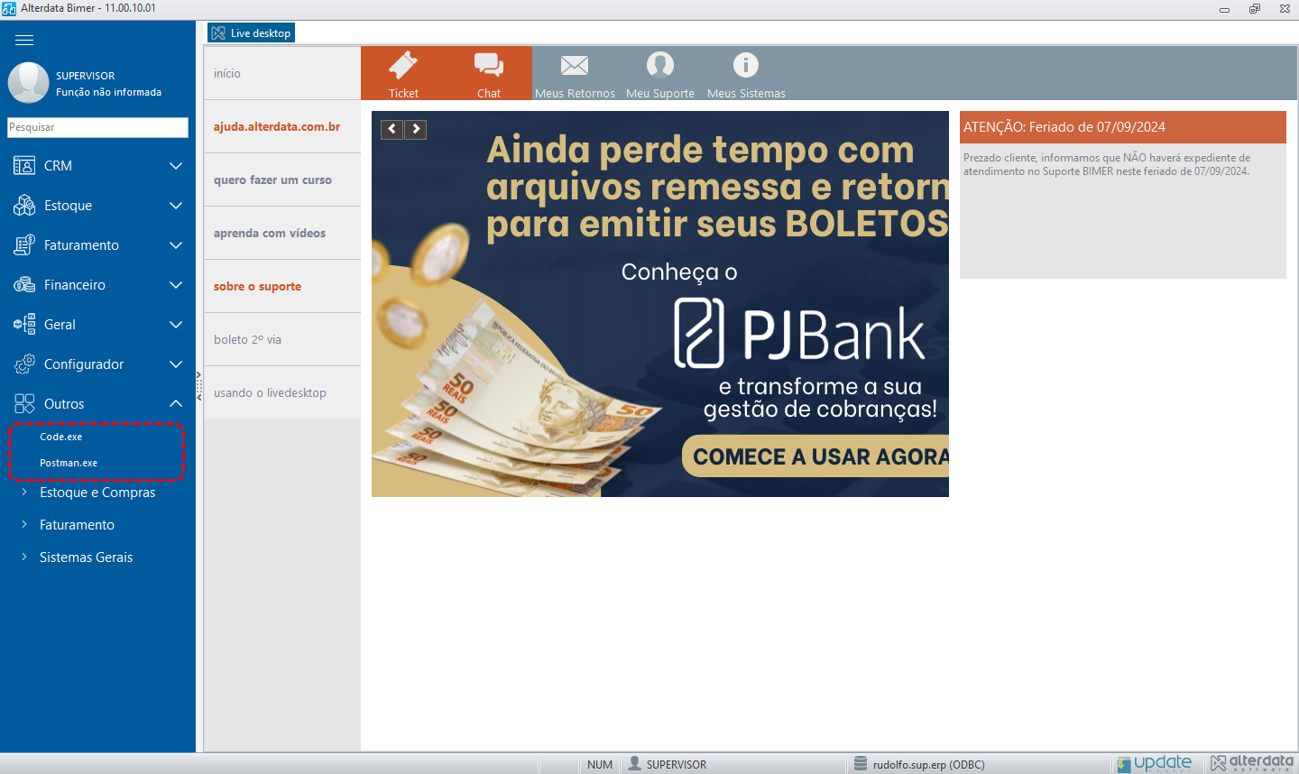 Vincular sistemas externos ao perfil de usuário. - Bimer - Base de ...
