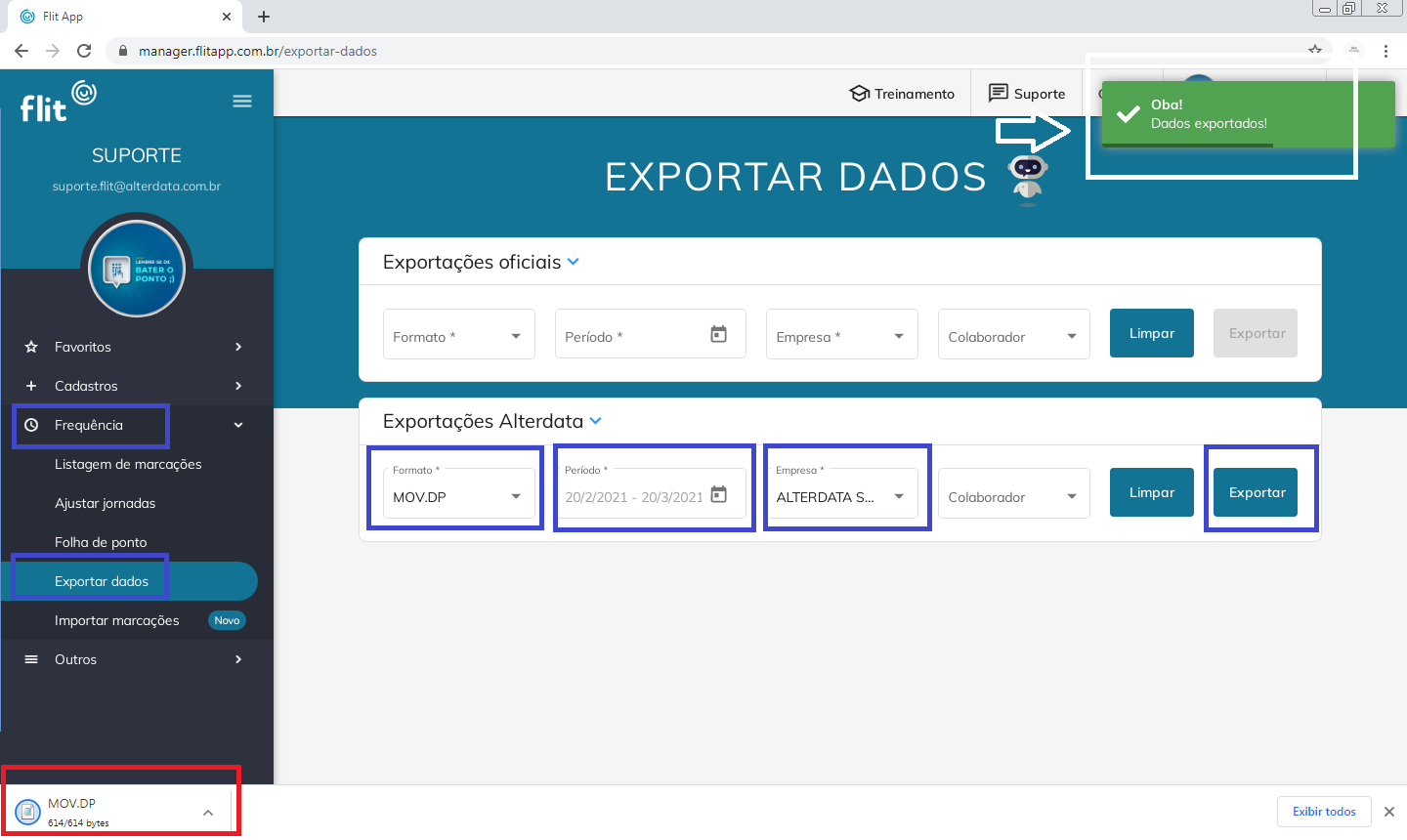 Flit Manager - Como gerar a exportação para a folha - Flit - Base de ...
