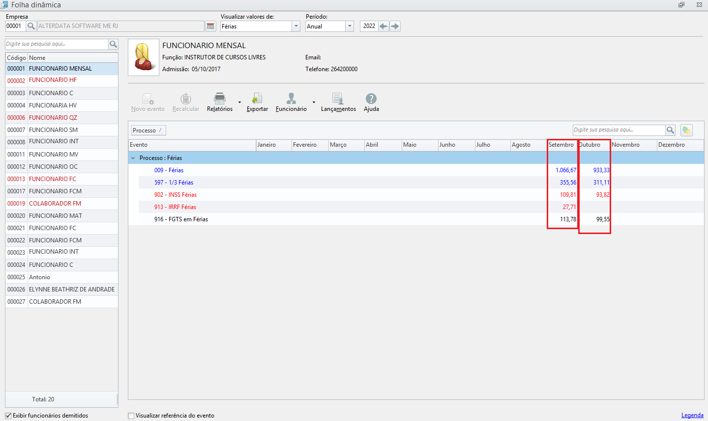 Para que serve as opções "INSS por data base" e "Cálculo de INSS sobre ...