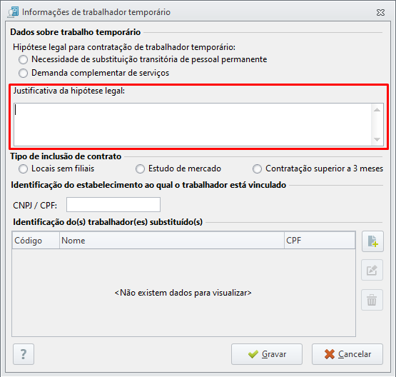 eSocial - Erro no evento S-2206 - 17 - O campo Justificativa da ...