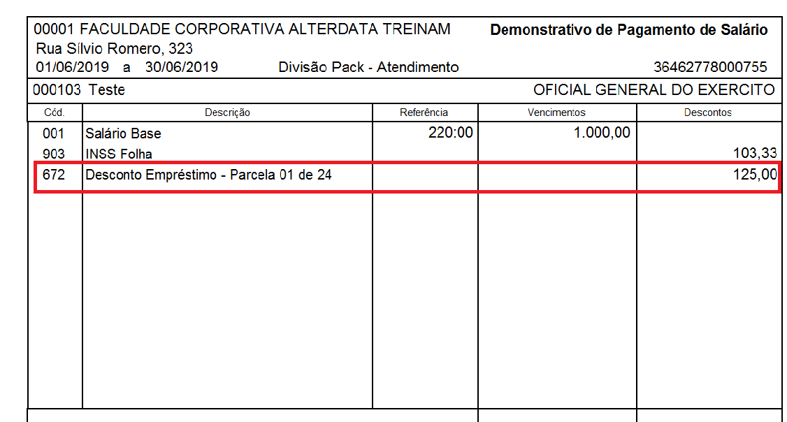 Como lançar empréstimo para funcionário - Departamento Pessoal - Base ...