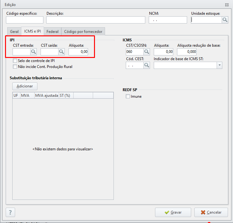 Equivalência de CST de IPI - Fiscal - Base de Conhecimento