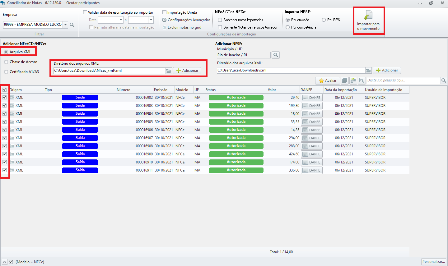 Como importar NFCe por XML - Fiscal - Base de Conhecimento