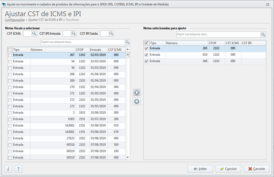 Como alterar CST de ICMS pelo ajuste movimento Sped - Fiscal - Base de ...