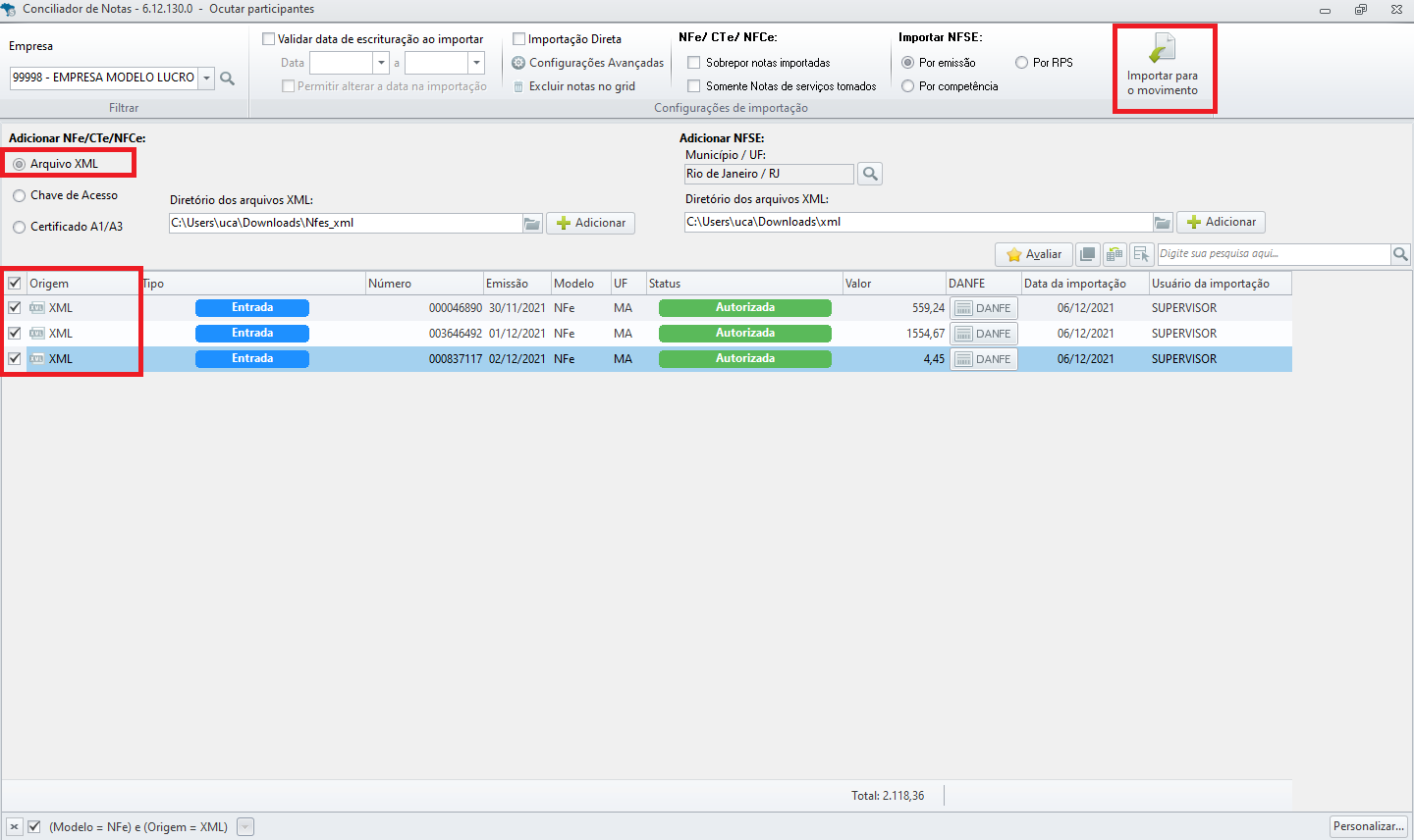 Como importar uma NFE por XML - Fiscal - Base de Conhecimento