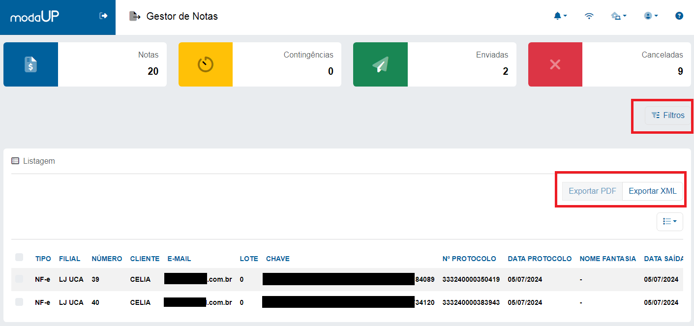 Gestor de notas - Moda - Base de Conhecimento
