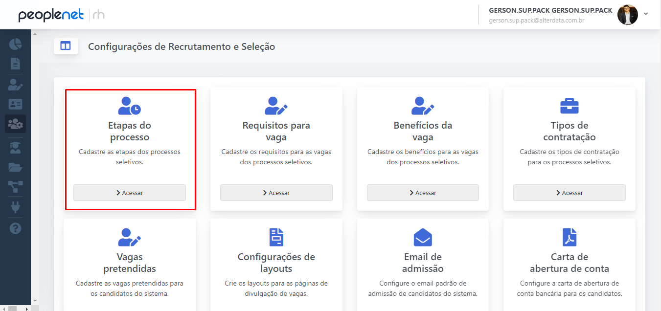 Peoplenet - RH - Como criar um Processo seletivo - Peoplenet - Base de ...