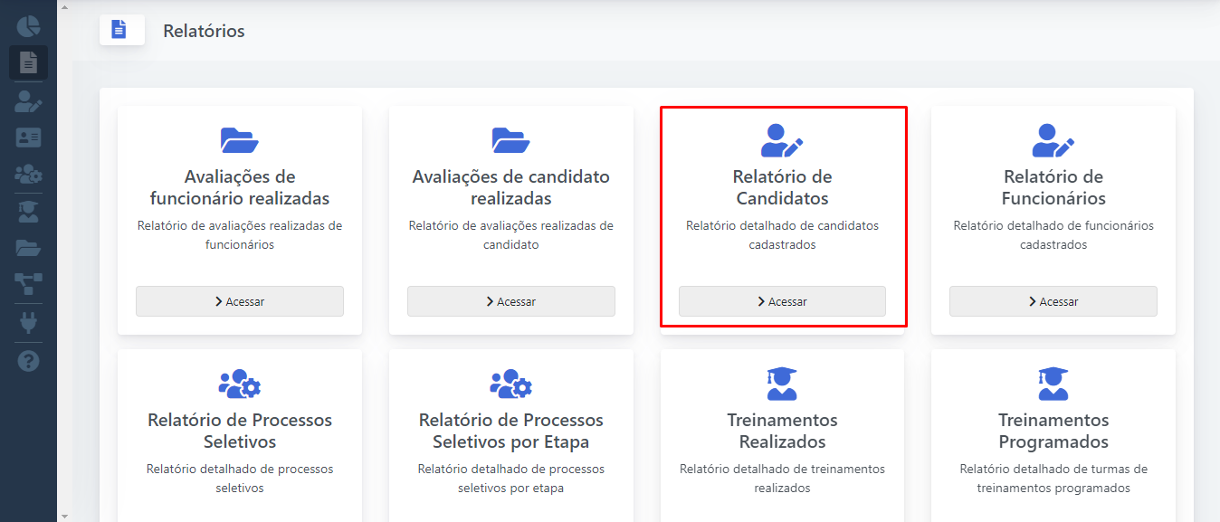 Peoplenet - RH - Relatório de Candidatos. - Peoplenet - Base de ...