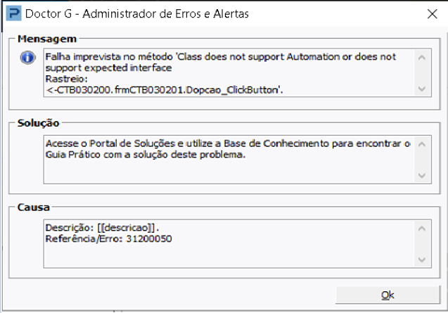 C1363-Balancete - Falha imprevista no método Class does not support ...