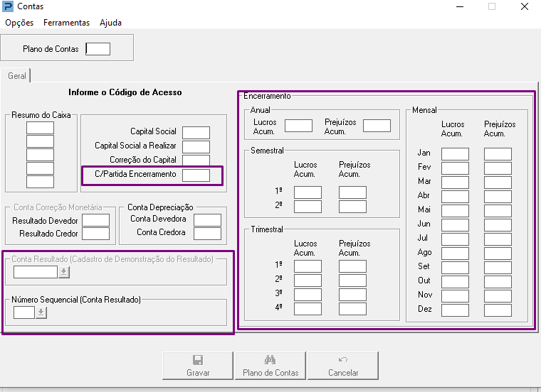 C503-Parametrização da tabela de contas - Base de Conhecimento - Contábil
