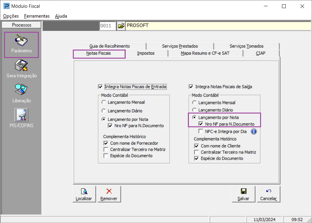 C1248 - LCDPR - Preenchimento automático no campo 'Número do Documento ...