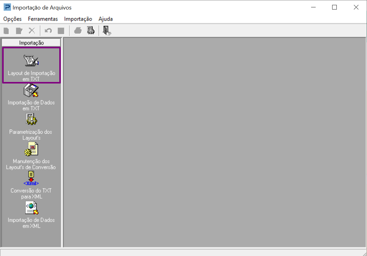 F52 - Demais Assuntos - Importação arquivo em TXT layout padrão Prosoft ...