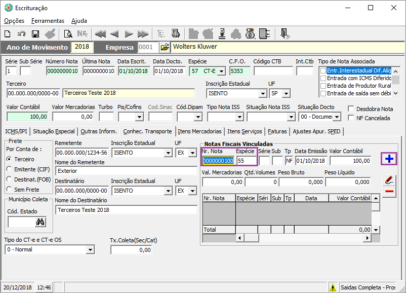 F581-Número de nota fiscal zerado só é permitido para os modelos 55 e ...