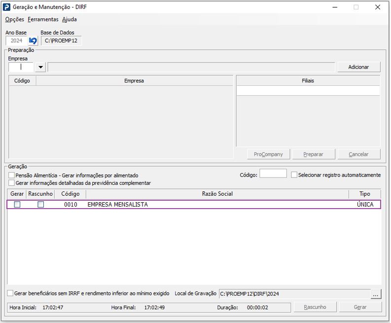 FP2783 - DIRF - Como alterar a Natureza do Declarante - Base de ...