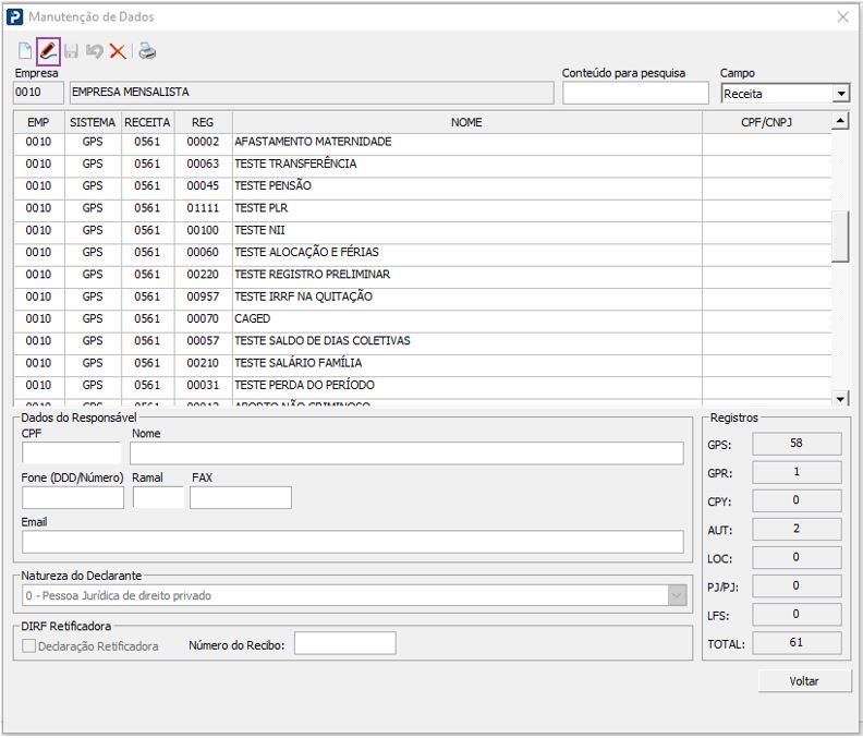 FP2783 - DIRF - Como alterar a Natureza do Declarante - Base de ...