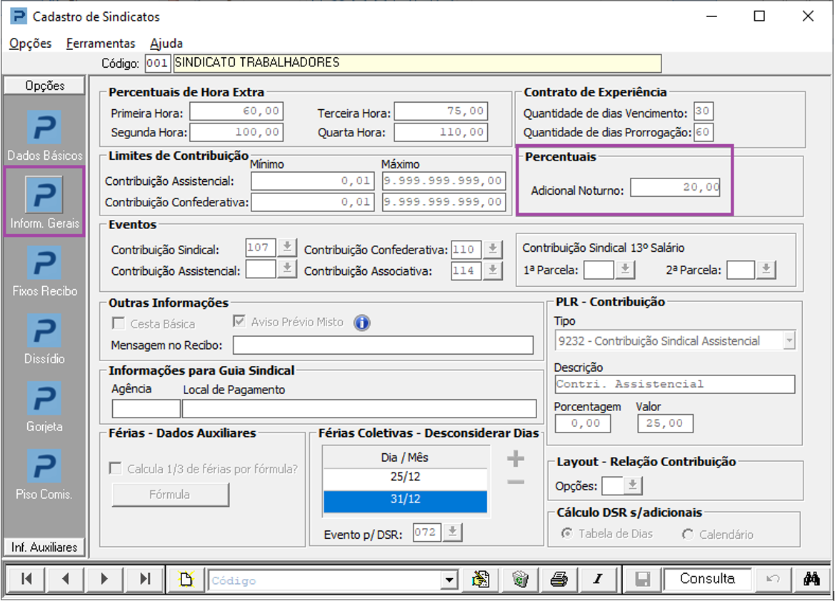 FP2247- Parametrização para o cálculo do adicional noturno - Base de ... FP2247- Parametrização para o cálculo do adicional noturno - Base de ...