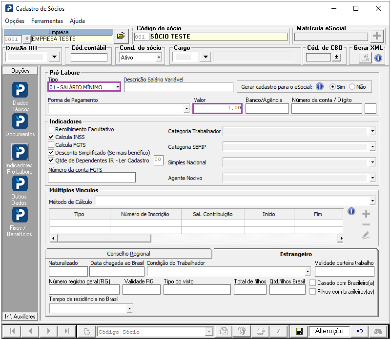 FP1138 - Controle de Sócios - Ao gerar recibo de pro-labore é ...
