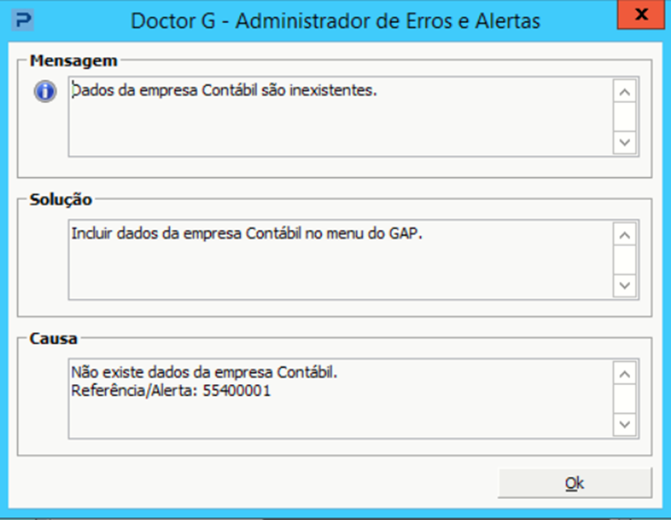 FP1901 - GRRF - Como corrigir a mensagem dados da empresa contábil são ...