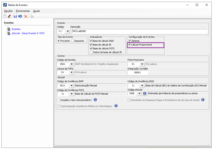 FP2206 - Controle de Sócios - Emitir Recibo Pró Labore Proporcional ...