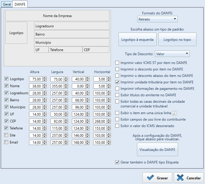 Inclusão e Configuração de Logo na DANFE - Shop - Base de Conhecimento