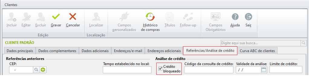 Como bloquear o crédito de um cliente? - Shop - Base de Conhecimento