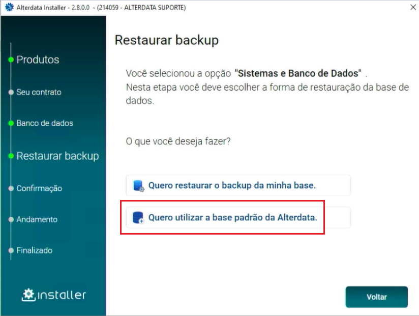 Alterdata installer - Spice - Base de Conhecimento